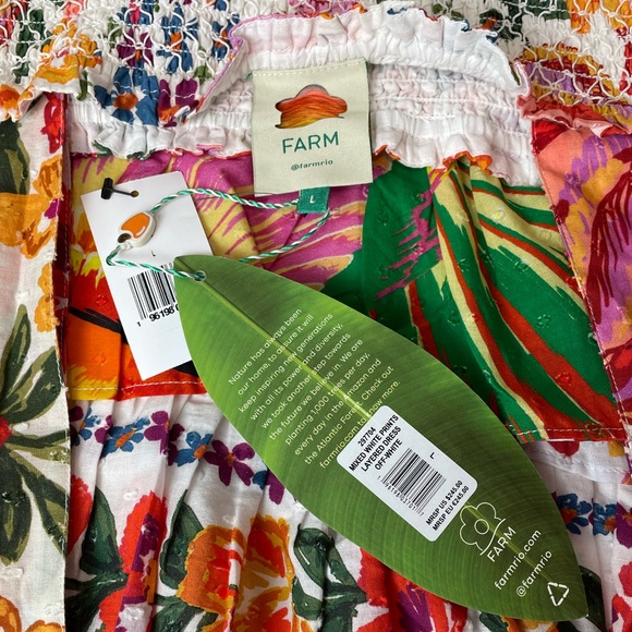 FARM Rio | Dresses | Farm Rio Tropical Print Tiered Cotton Dress Nwt L ...